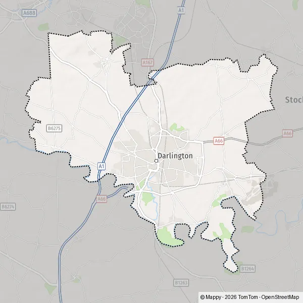 Map of Darlington : map of Darlington and practical information - Mappy
