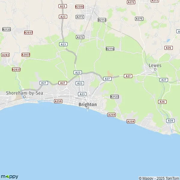 Map of Brighton and Hove : map of Brighton and Hove and practical ...