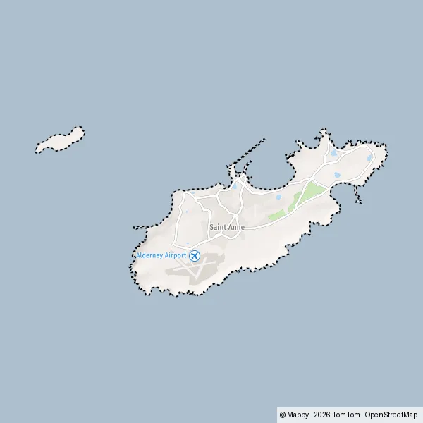 Map of Alderney : map of Alderney and practical information - Mappy