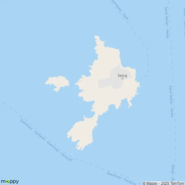 Map of Sark : map of Sark and practical information - Mappy