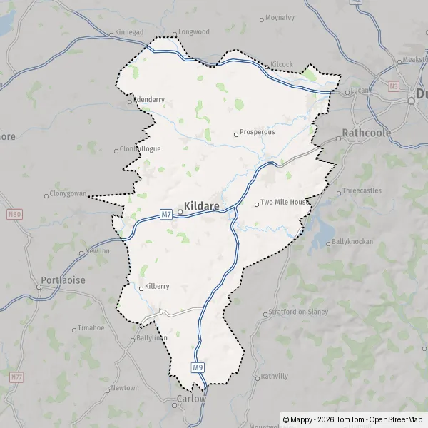 Map of Kildare : map of Kildare and practical information - Mappy