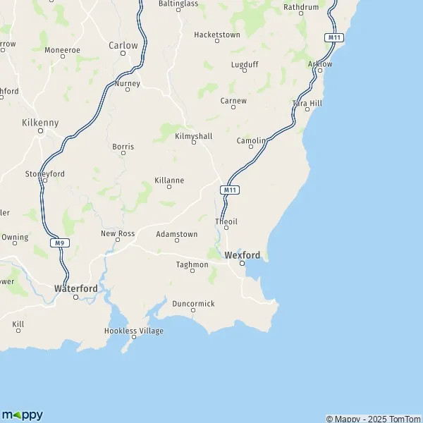 Map of Wexford : map of Wexford and practical information - Mappy