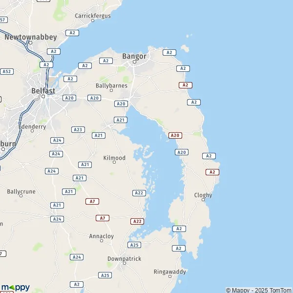 Map of North Down and Ards : map of North Down and Ards and practical ...