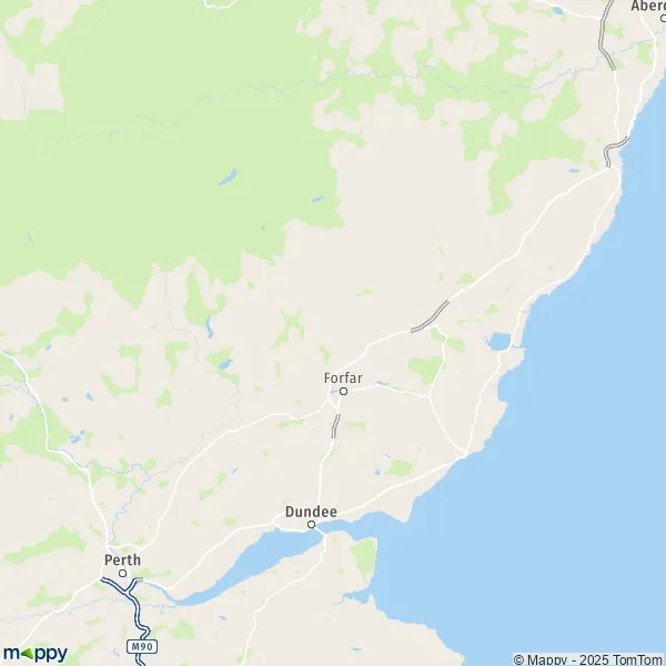 Map of Angus : map of Angus and practical information - Mappy