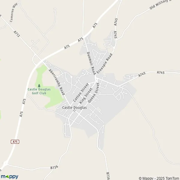 Map Castle Douglas: map of Castle Douglas (DG7 1) and practical information