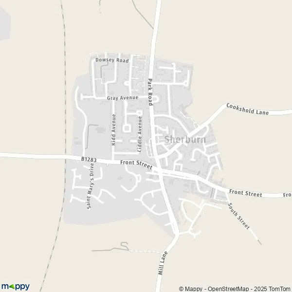 Map Sherburn: map of Sherburn (DH6 1) and practical information