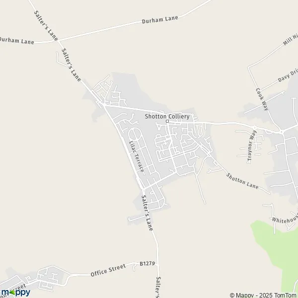 Map Shotton Colliery: map of Shotton Colliery (DH6 2) and practical ...