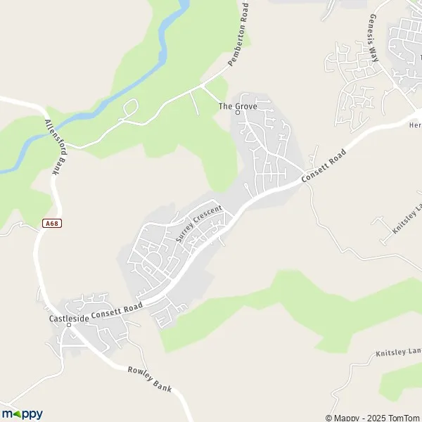 Map The Grove: map of The Grove (DH8 8) and practical information