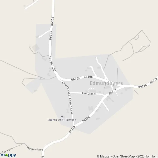 Map Edmundbyers: map of Edmundbyers (DH8 9) and practical information