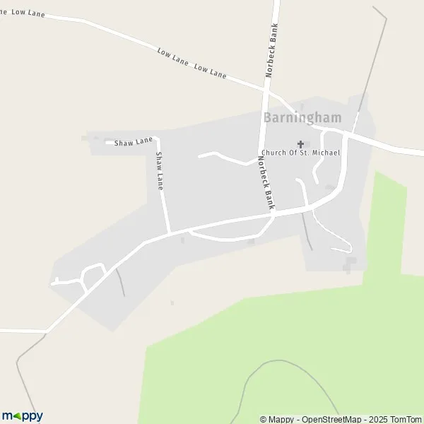 Map Barningham: map of Barningham (DL11 7) and practical information