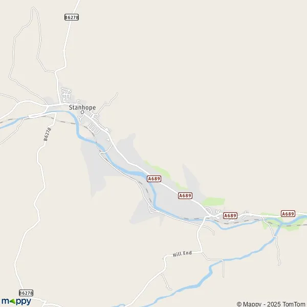 Map Stanhope: map of Stanhope (DL13 2) and practical information