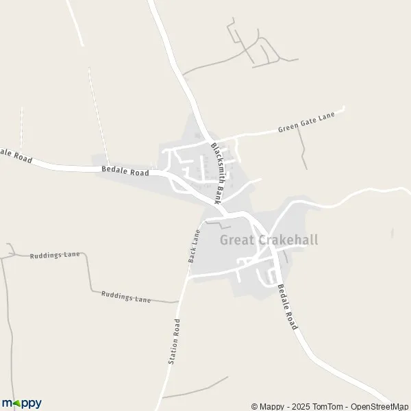 Map Great Crakehall: map of Great Crakehall (DL8 1) and practical ...