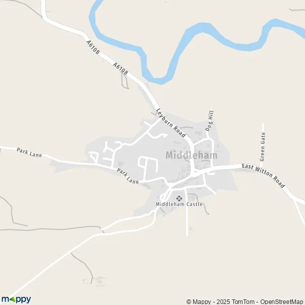 Map Middleham: map of Middleham (DL8 4) and practical information