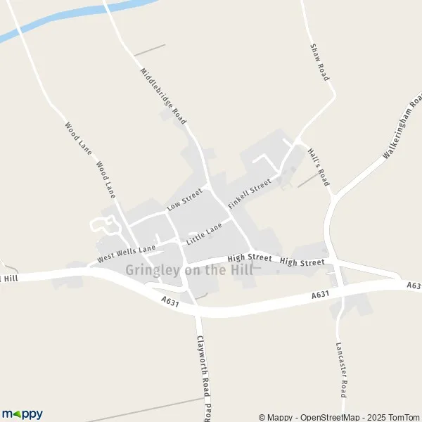 Map Gringley on the Hill: map of Gringley on the Hill (DN10 4) and ...