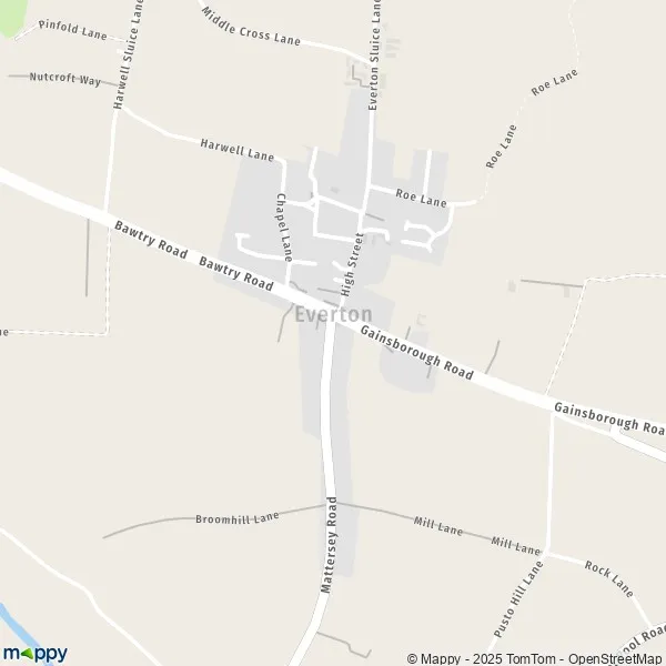 Map Everton: map of Everton (DN10 5) and practical information