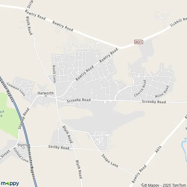Map Harworth: map of Harworth (DN11 8) and practical information