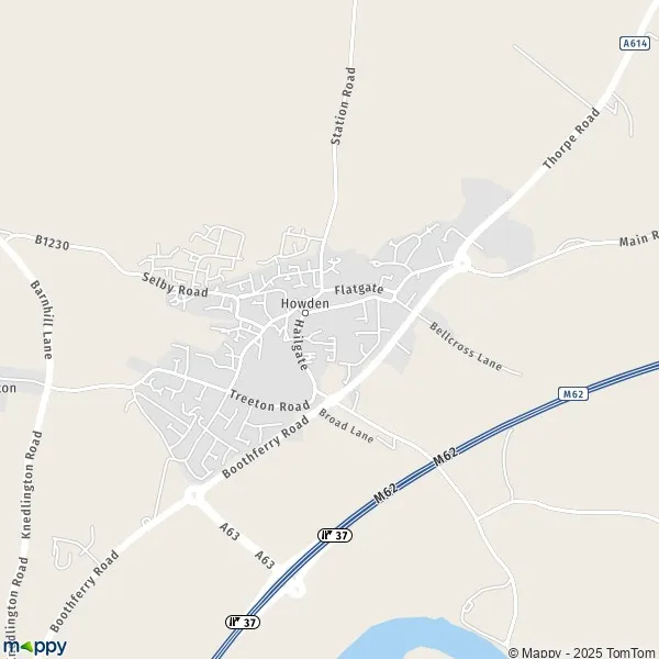 Map Howden: map of Howden (DN14 7) and practical information