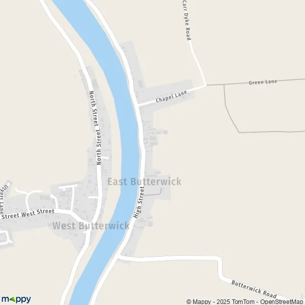 Map East Butterwick: map of East Butterwick (DN17 3) and practical ...