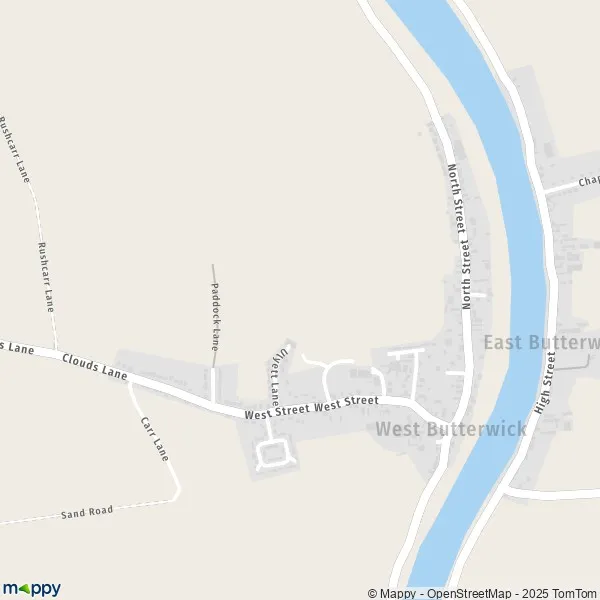 Map West Butterwick: map of West Butterwick (DN17 3) and practical ...