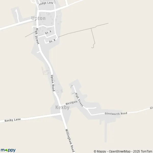 Map Kexby: map of Kexby (DN21 5) and practical information