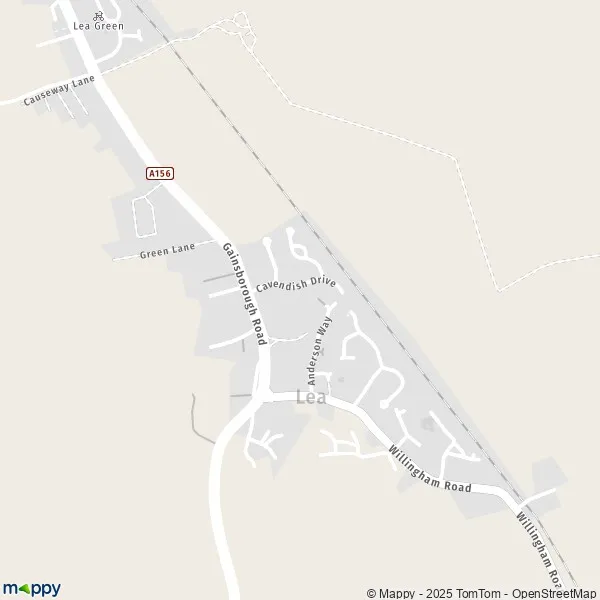 Map Lea: map of Lea (DN21 5) and practical information