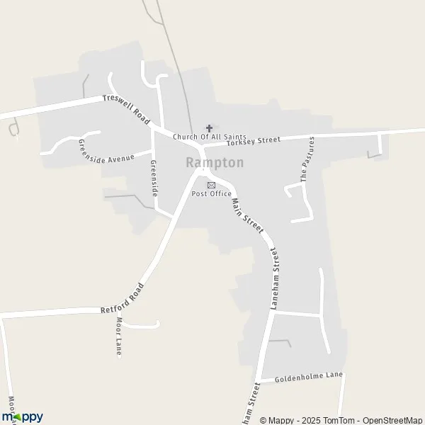 Map Rampton: map of Rampton (DN22 0) and practical information