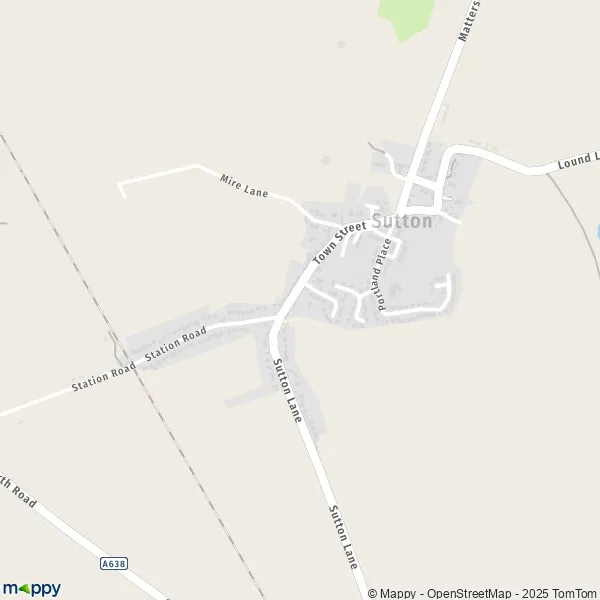Map Sutton: map of Sutton (DN22 8) and practical information