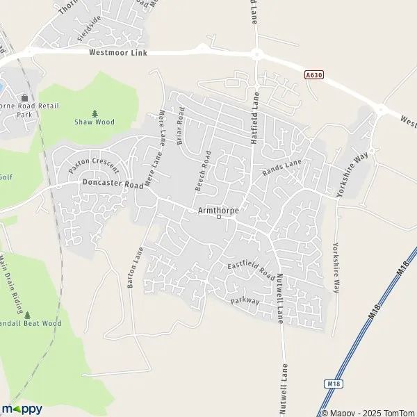 Map Armthorpe: map of Armthorpe (DN3 3) and practical information