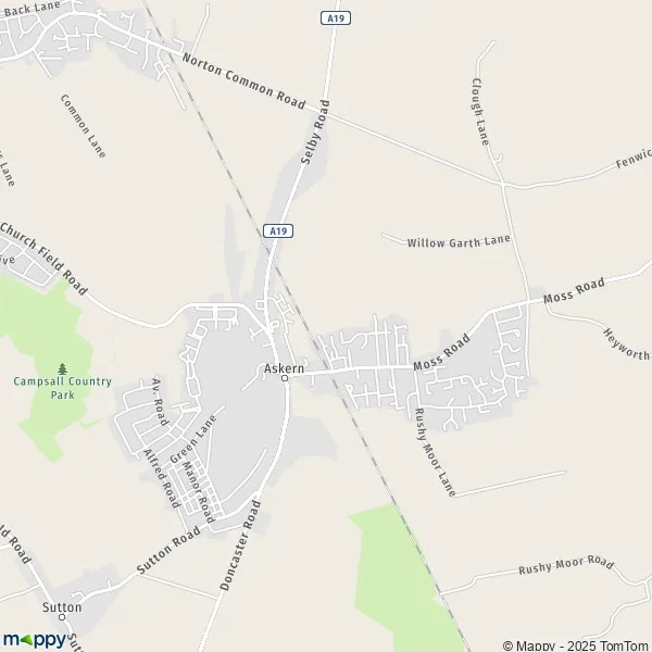 Map Askern: map of Askern (DN6 0) and practical information