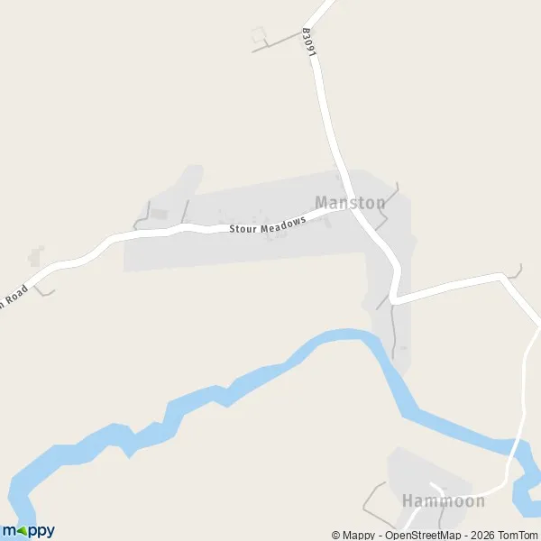 Map Manston: map of Manston (DT10 1) and practical information