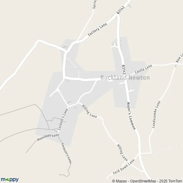 Map Buckland Newton: map of Buckland Newton (DT2 7) and practical ...