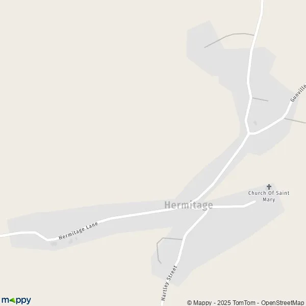 Map Hermitage: map of Hermitage (DT2 7) and practical information