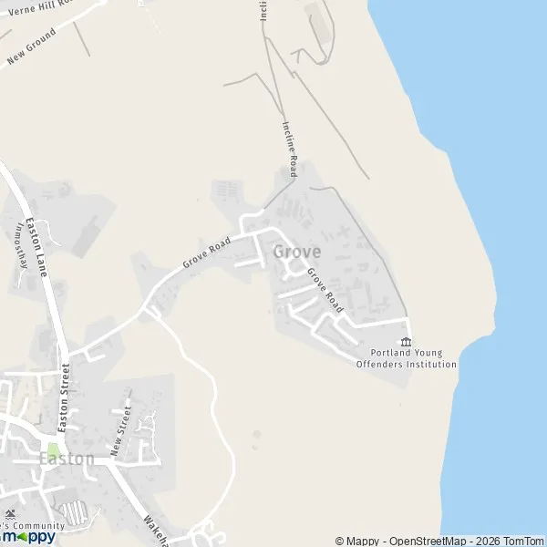 Map Grove: map of Grove (DT5 1) and practical information