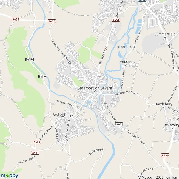 Map Stourport-on-Severn: map of Stourport-on-Severn (DY13 8) and ...