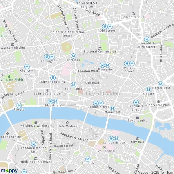Map City of London: map of City of London (E1 7) and practical information