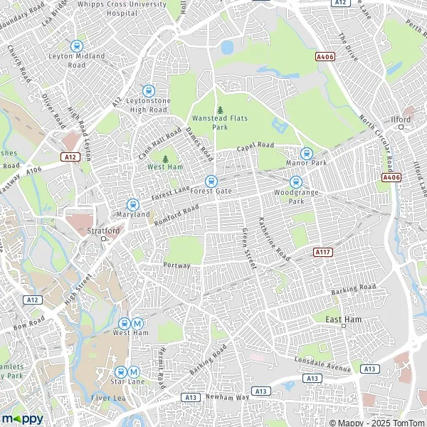 Map Stratford: map of Stratford (E15 1) and practical information