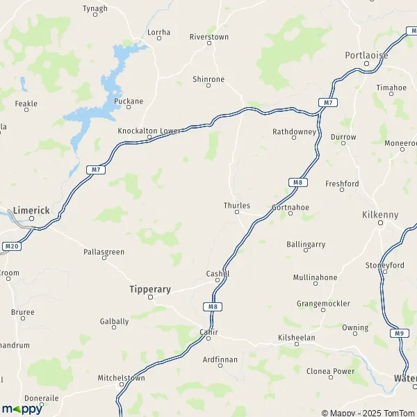 Map Tipperary: map of Tipperary (E21) and practical information