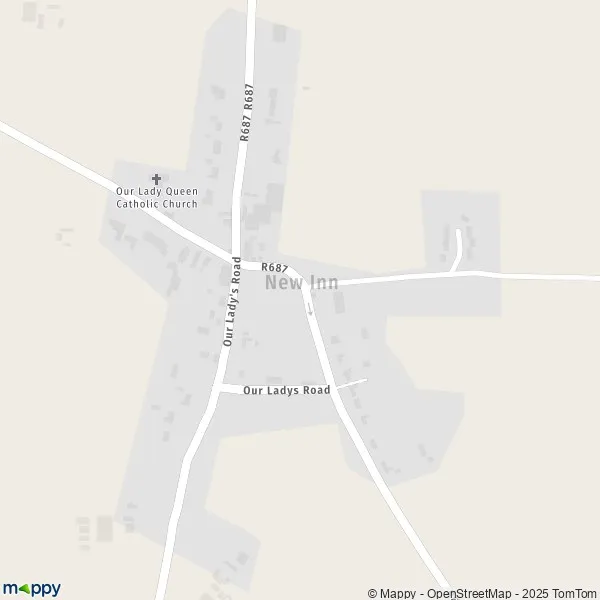 Map New Inn: map of New Inn (E25) and practical information