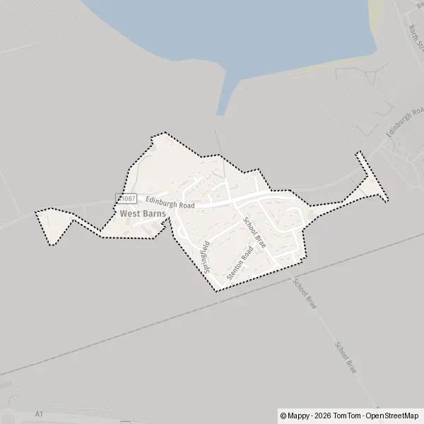 Map West Barns: map of West Barns (EH42 1) and practical information
