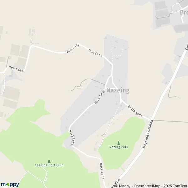 Map Nazeing: map of Nazeing (EN9 2) and practical information