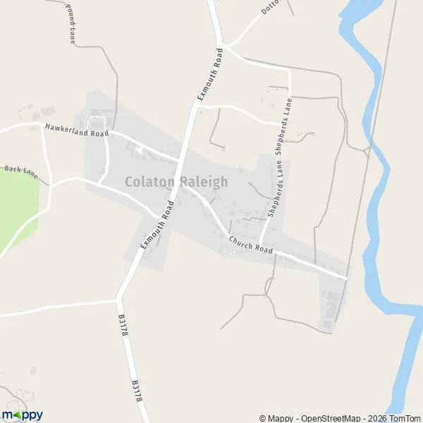 Map Colaton Raleigh: map of Colaton Raleigh (EX10 0) and practical ...