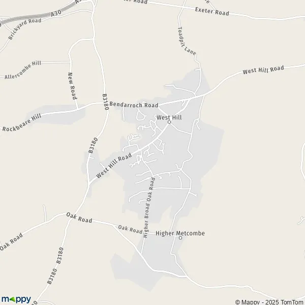 Map West Hill: map of West Hill (EX11 1) and practical information