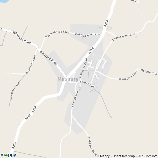 Map Musbury: map of Musbury (EX13 8) and practical information Map Musbury: map of Musbury (EX13 8) and practical information