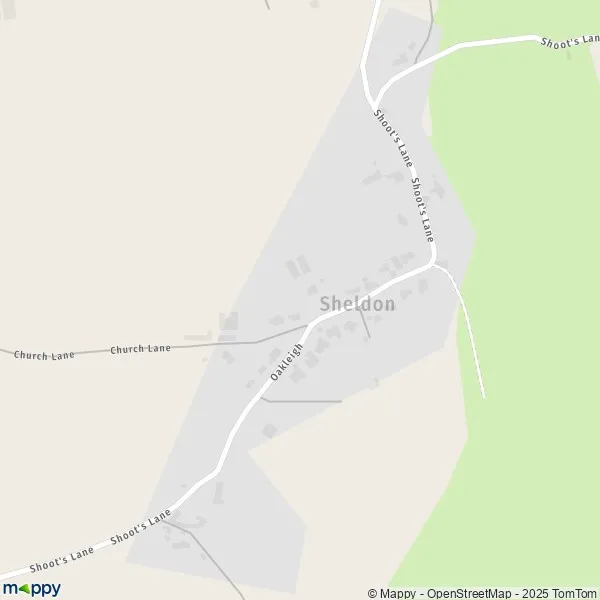 Map Sheldon: map of Sheldon (EX14 4) and practical information