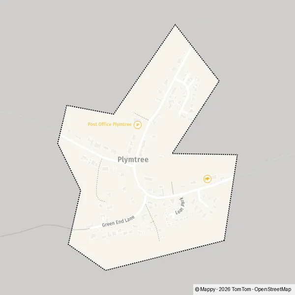 Map Plymtree: map of Plymtree (EX15 2) and practical information