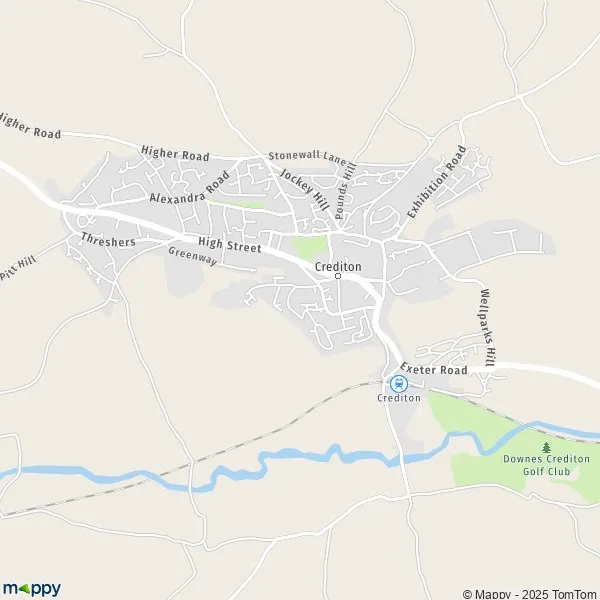 Map Crediton: map of Crediton (EX17 3) and practical information