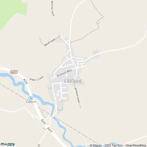 Map Lapford: map of Lapford (EX17 6) and practical information