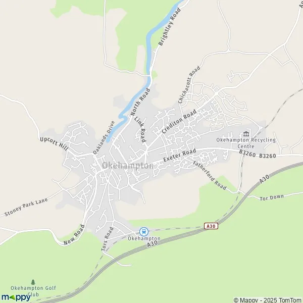 Map Okehampton: map of Okehampton (EX20 1) and practical information