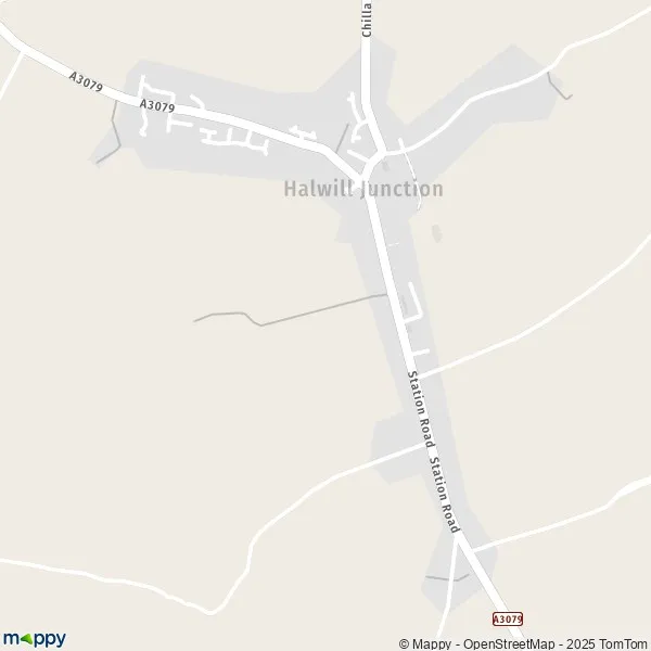 Map Halwill Junction: map of Halwill Junction (EX21 5) and practical ...