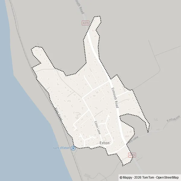 Map Exton: map of Exton (EX3 0) and practical information